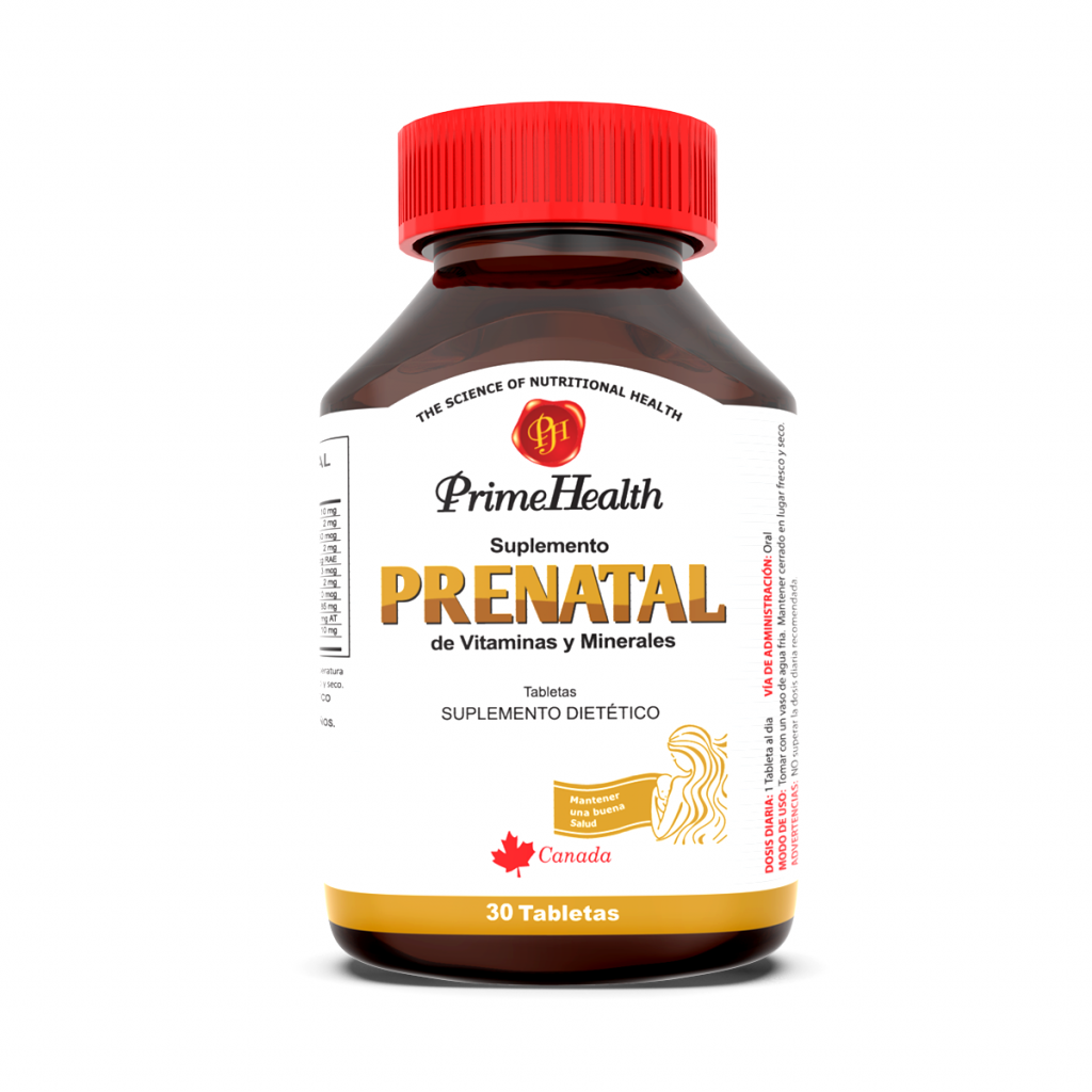 Suplemento prenatal de vitaminas y minerales | Prime Health | Boticuy